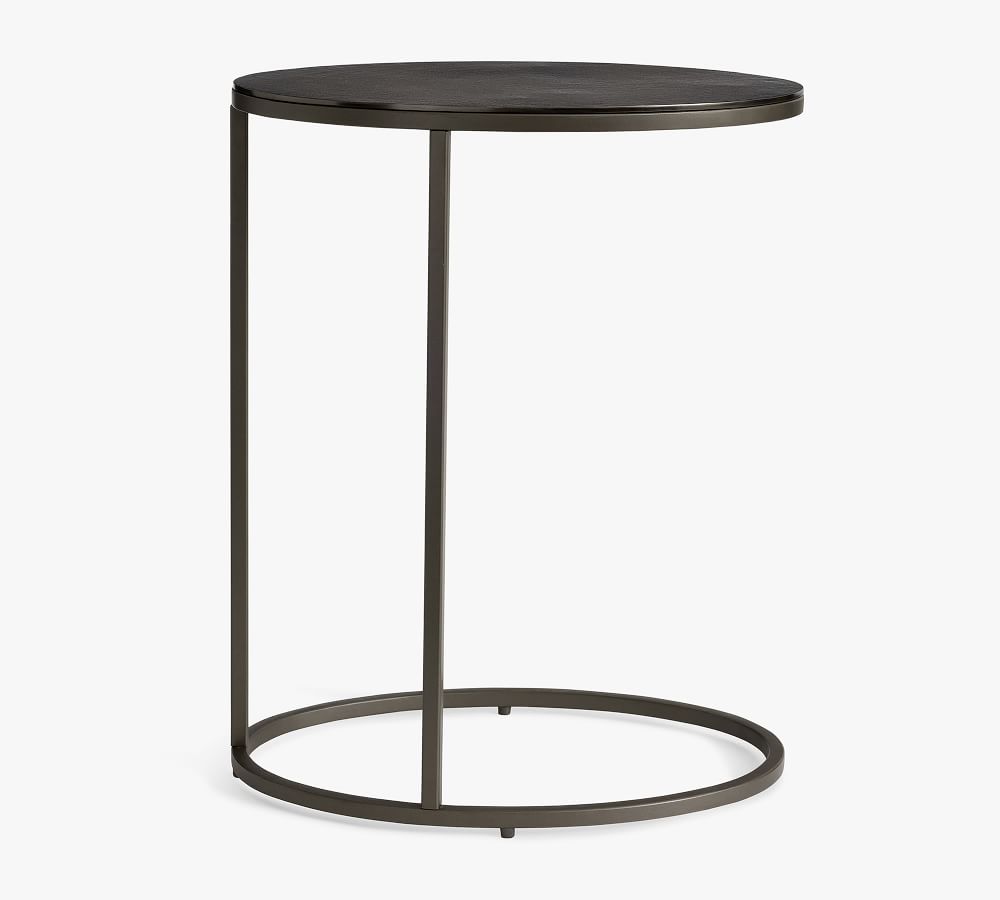 Duke Oval Metal C-Table | Pottery Barn