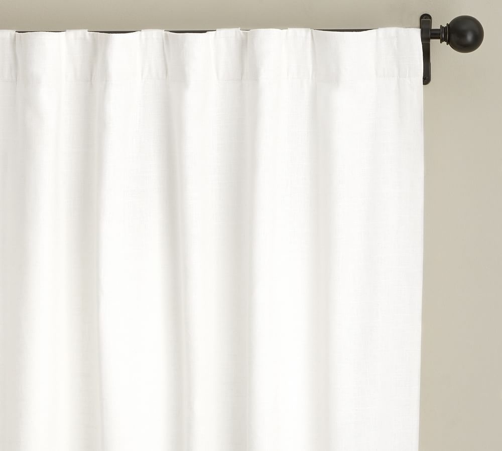 Emery Linen Blackout Curtain | Pottery Barn