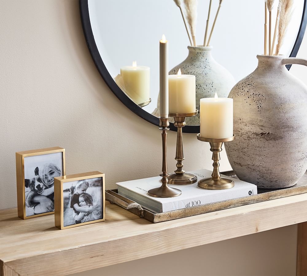 Premium Flickering Flameless Wax Pillar Candles | Pottery Barn