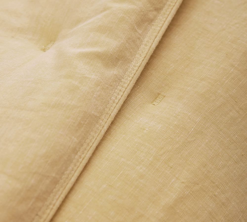 Belgian Flax Linen Comforter - White | Pottery Barn