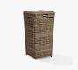 Jammie Outdoor Wicker Pool Trash Can | Pottery Barn
