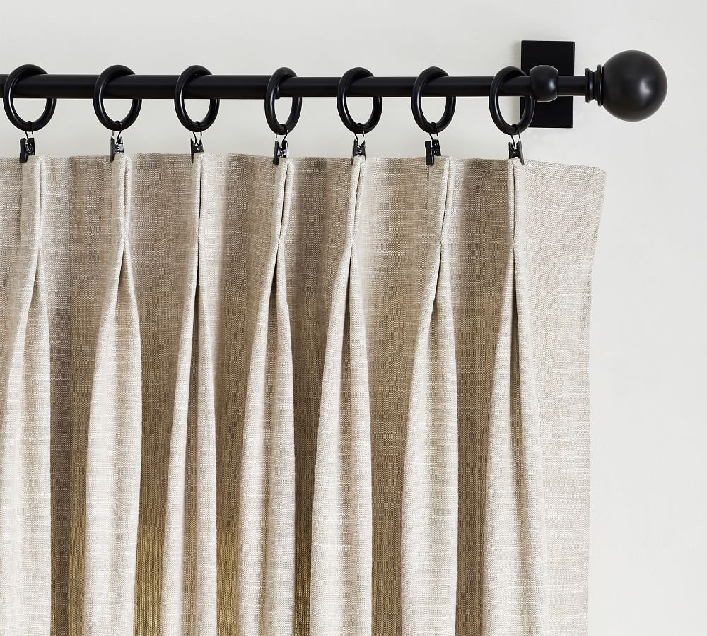 Emery Linen Pinch Pleat Curtain | Pottery Barn