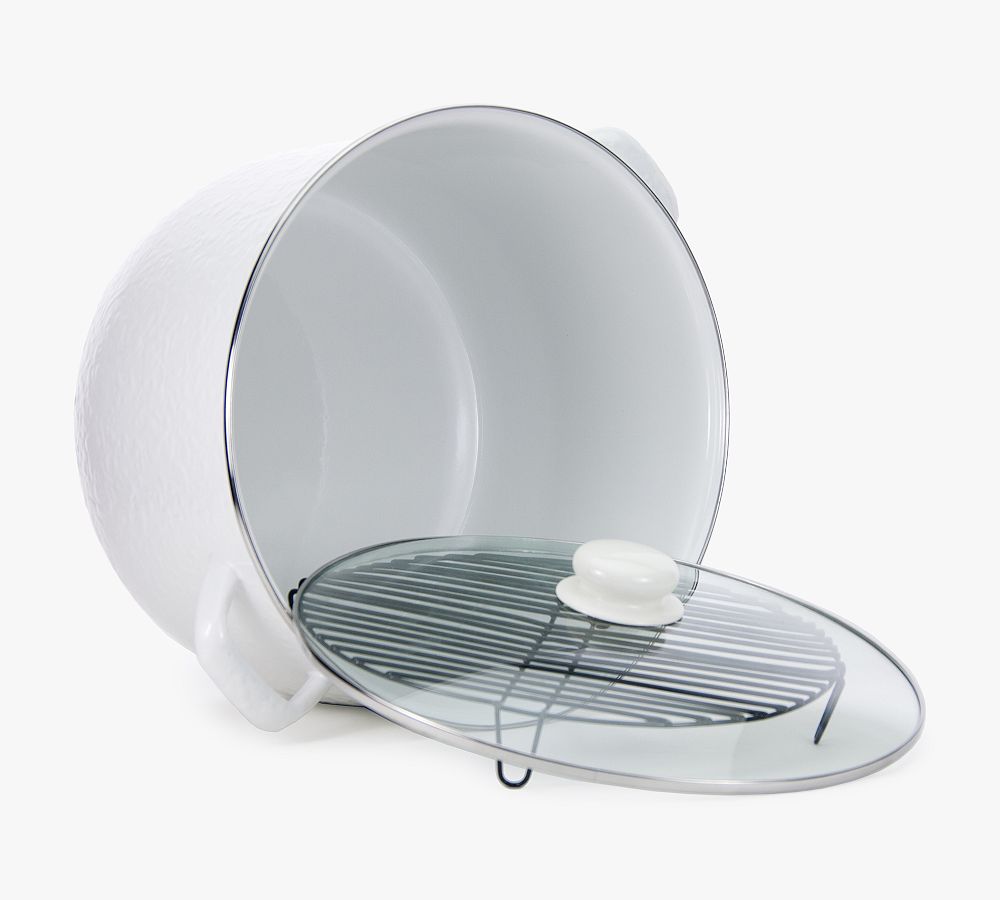 Golden Rabbit White Enamel Stock Pot, 18-Qt | Pottery Barn