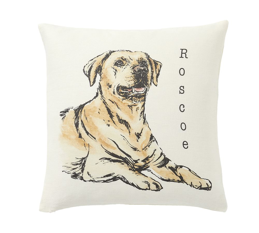 Personalized Dog Linen Pillow Cover | Pottery Barn