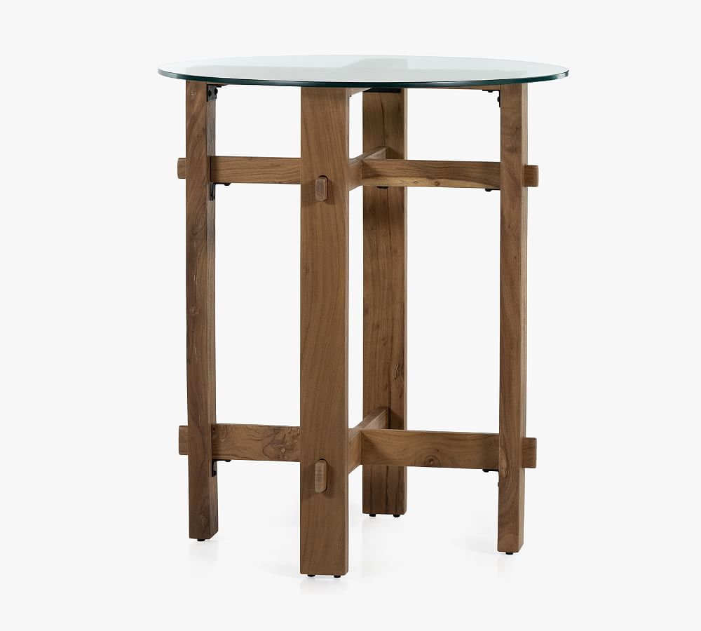 Castro Glass Top Round Counter Height Table | Pottery Barn