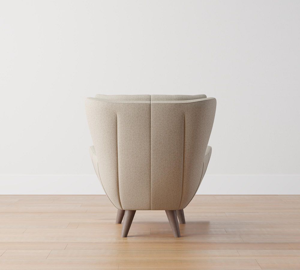 Wells Upholstered Tufted Armchair | Pottery Barn