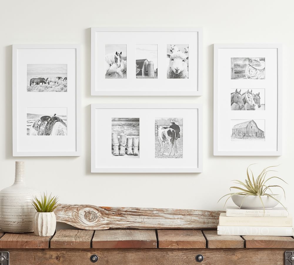 Multi-Mat Wood Gallery Tabletop Frames | Pottery Barn
