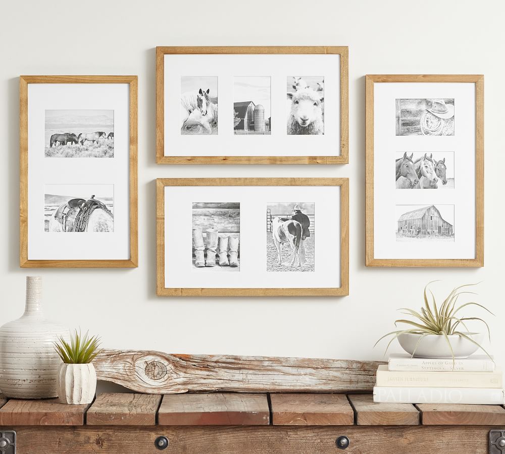 Multi-Mat Wood Gallery Tabletop Frames | Pottery Barn