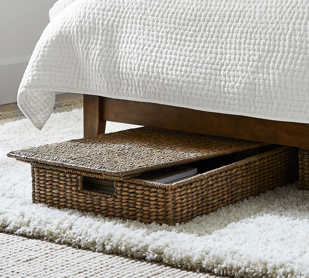Havana Handwoven Seagrass Lidded Underbed Basket | Pottery Barn