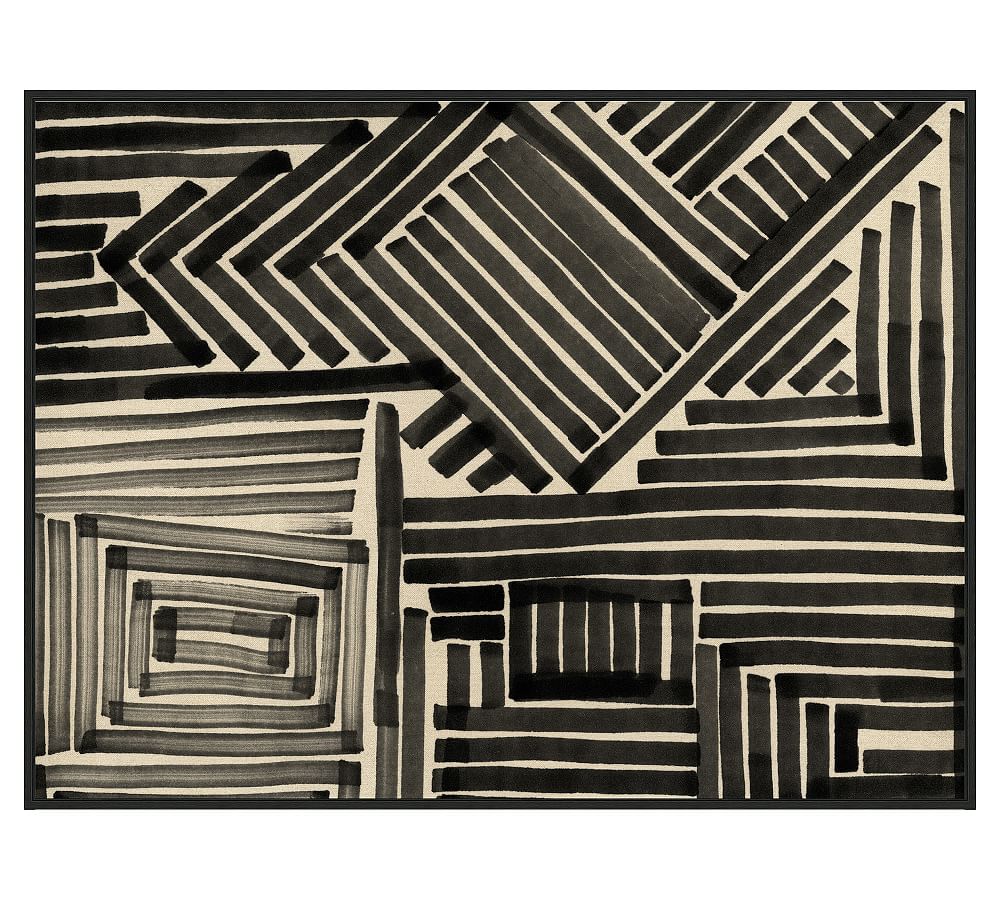 Ink Angles Framed Canvas Prints | Pottery Barn
