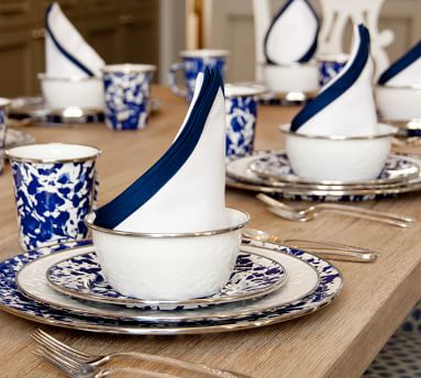 Golden Rabbit Swirl Enamel Collection | Pottery Barn