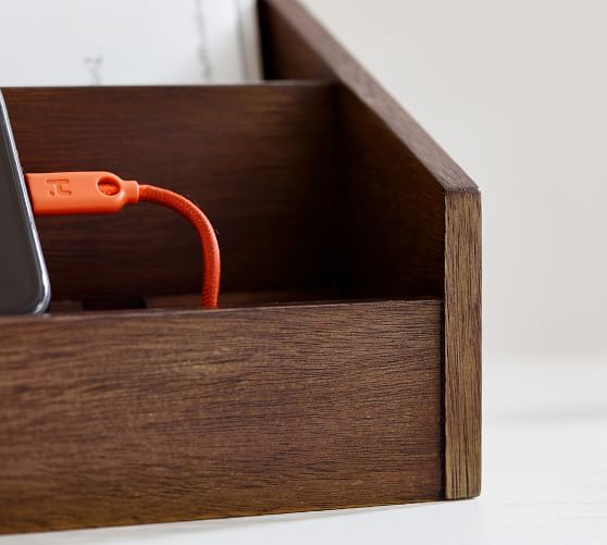 Walnut Desktop Organizer | Pottery Barn