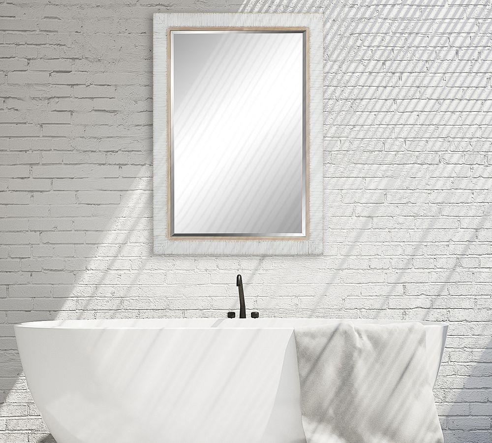 Nantucket Rattan Rectangular Wall Mirror | Pottery Barn