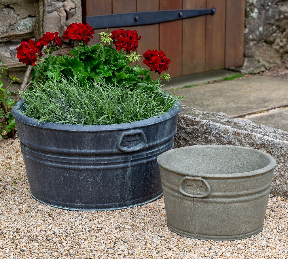 Cast Stone Garden Trug Planter | Pottery Barn
