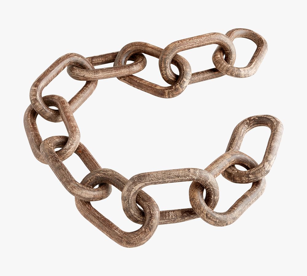 Oversized Recycled Wood Decorative Chain | Pottery Barn