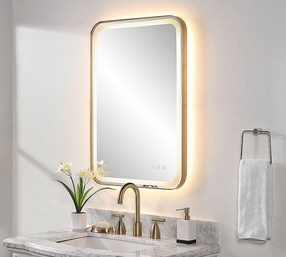 Cayucos Lit Wall Mirror | Pottery Barn