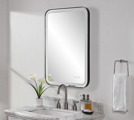 Cayucos Lit Wall Mirror | Pottery Barn