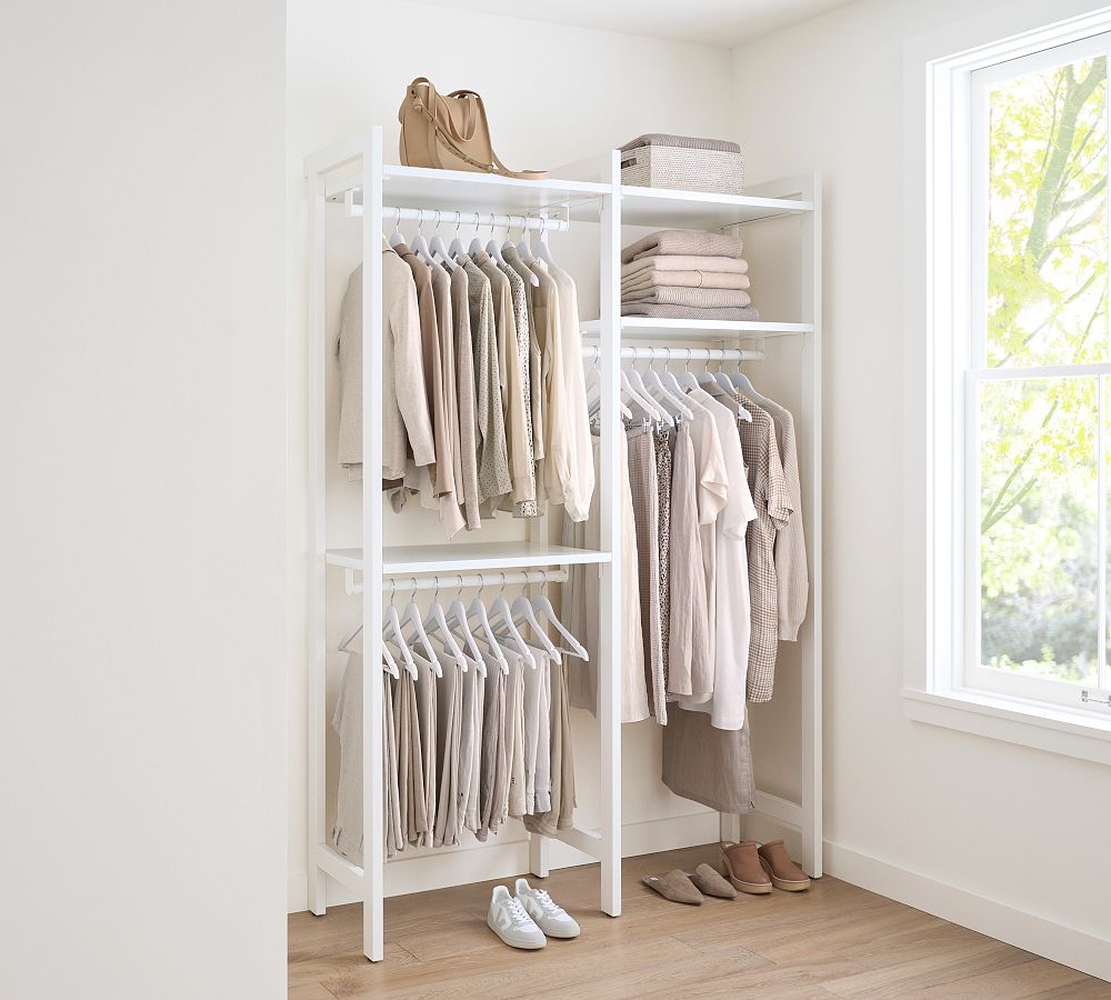 Essential Walk-In Closet by Hold Everything, 5' Complete Hanging System ...