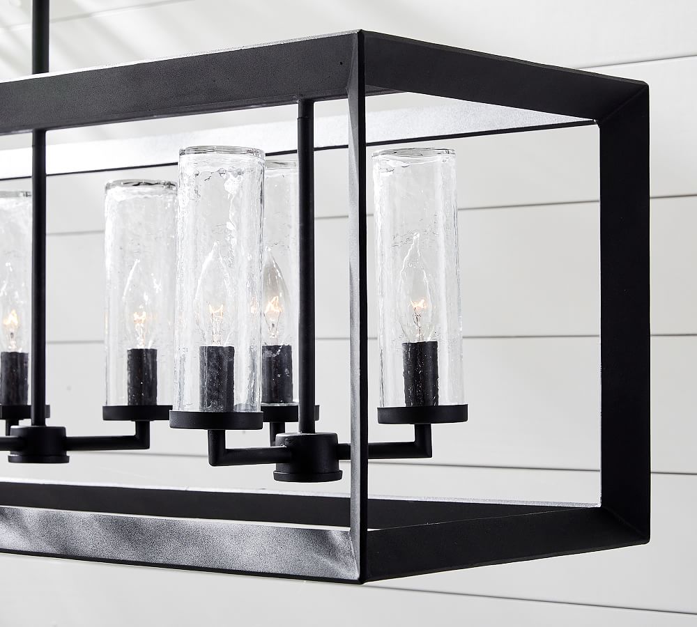 Sonora Outdoor Clear Glass Linear Chandelier | Pottery Barn