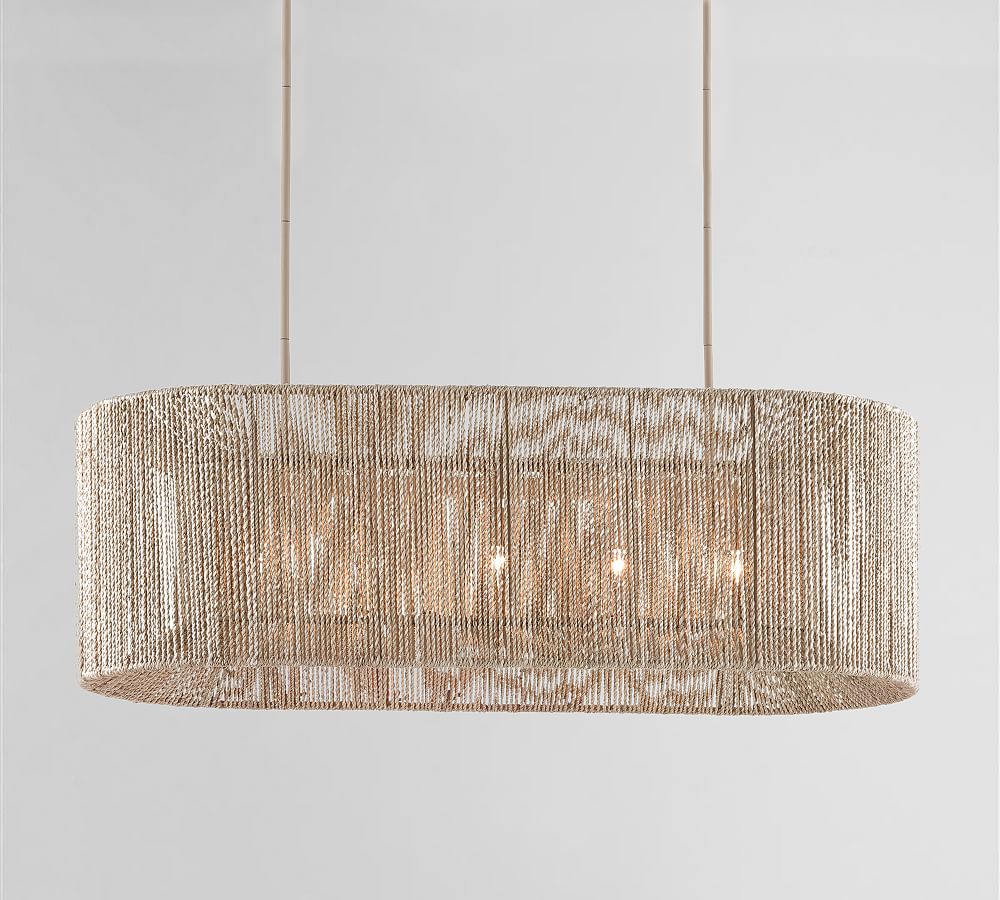 Farrington Abaca Linear Chandelier | Pottery Barn