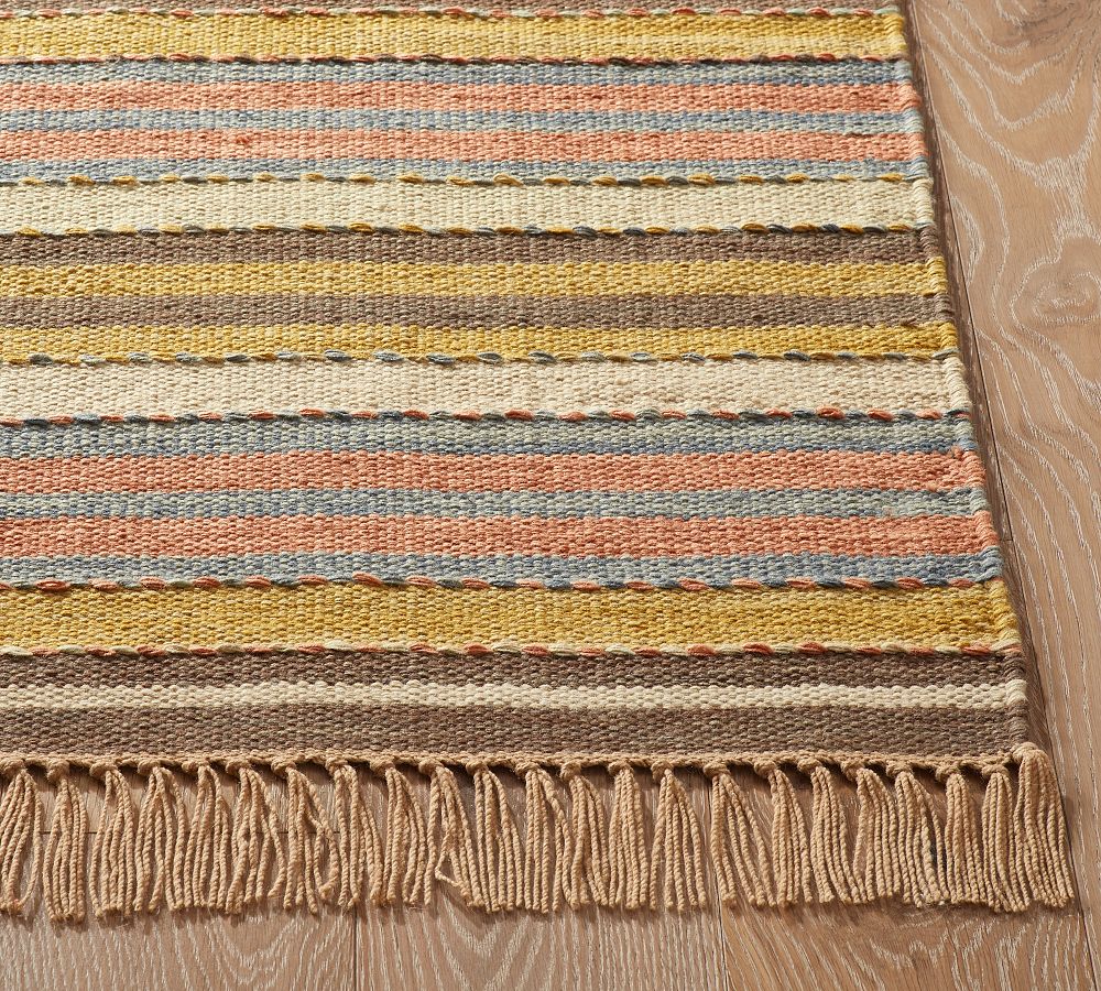 Kase Striped Outdoor Performance Rug | Pottery Barn