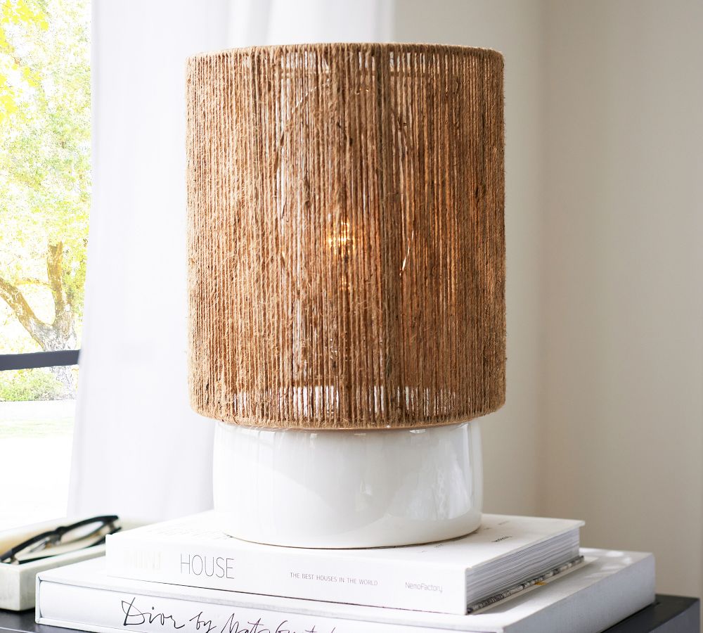 Camden Abaca Table Lamp | Pottery Barn