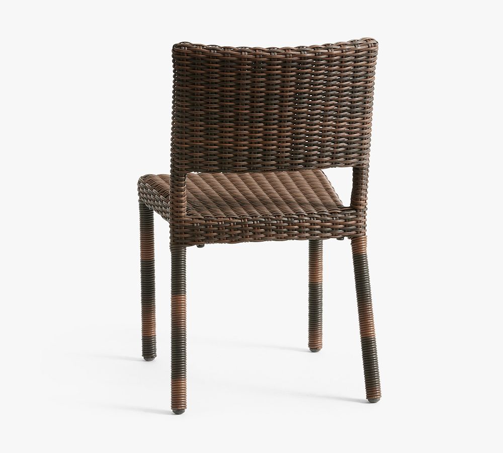 Torrey Wicker Stackable Outdoor Dining Chair | Pottery Barn