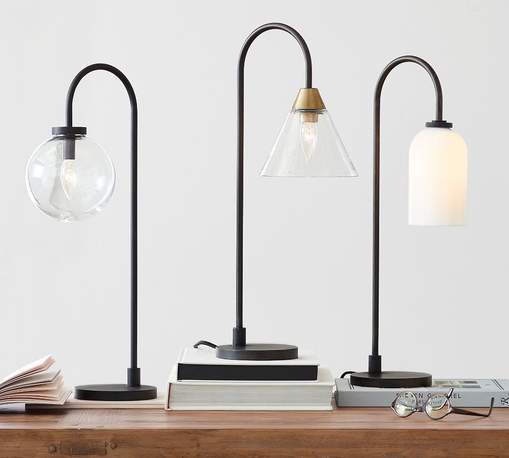 Claremont Flared Glass Table Lamp | Pottery Barn