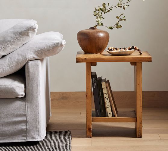 Arlo Reclaimed Wood End Table | Pottery Barn
