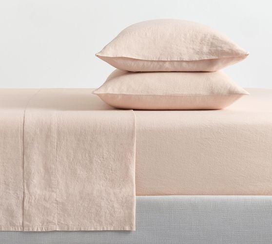Classic Belgian Flax Linen Sheet Set | Pottery Barn