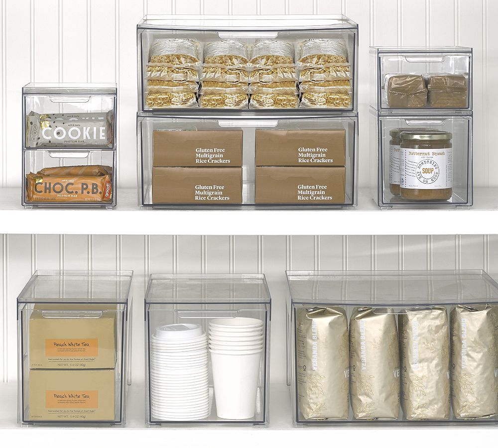 Clear Plastic Storage Drawer Bin Sets | Pottery Barn