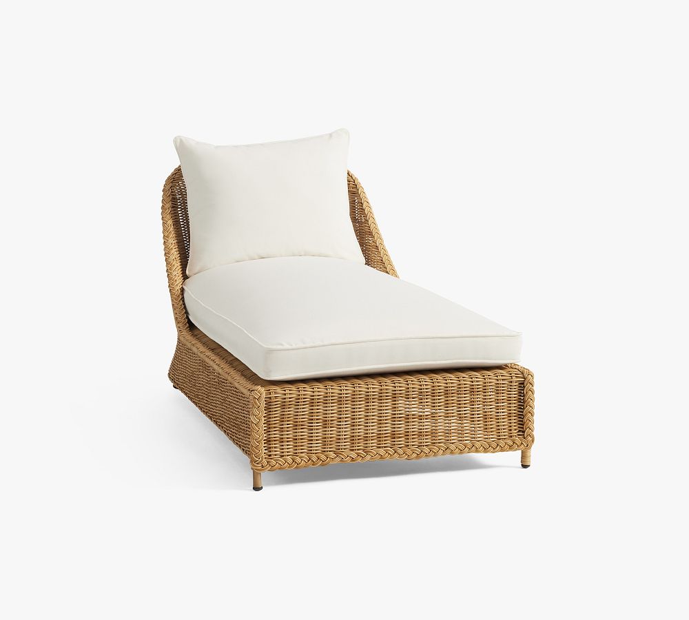 Westport Wicker Single Outdoor Chaise | Pottery Barn