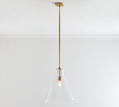 Bridget Recycled Glass Flared Pendant | Pottery Barn