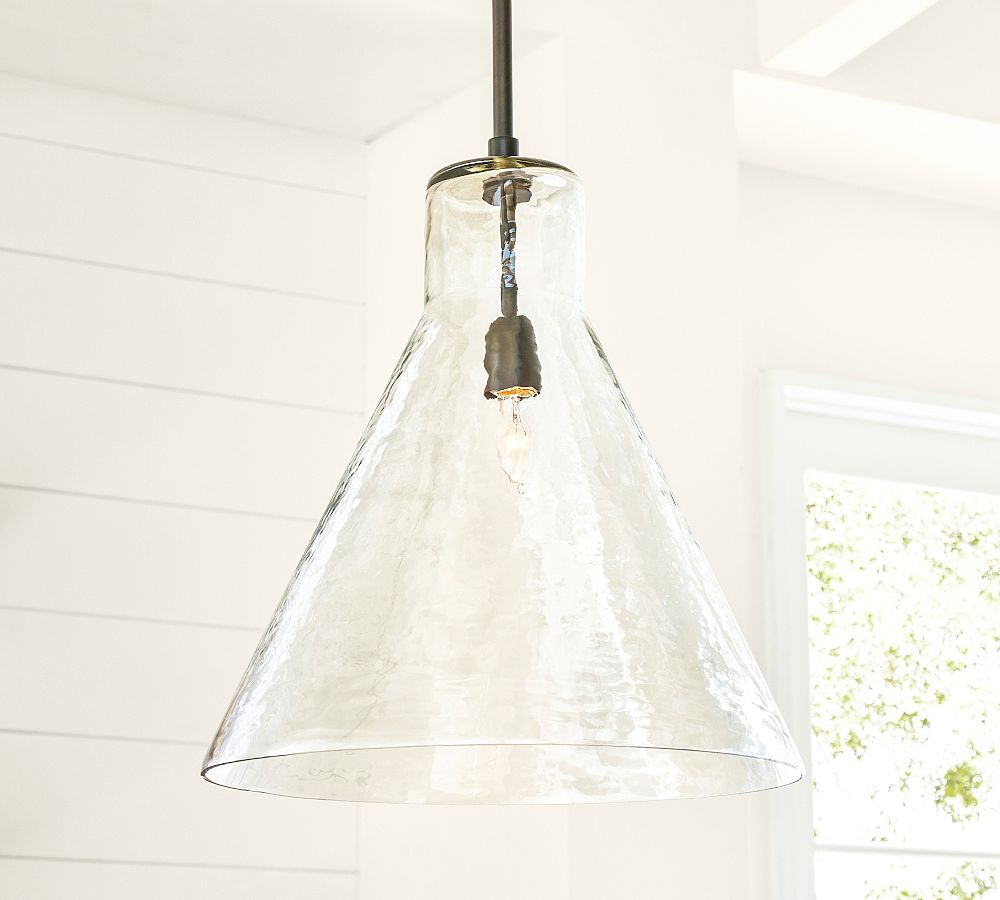 Bridget Recycled Glass Flared Pendant | Pottery Barn