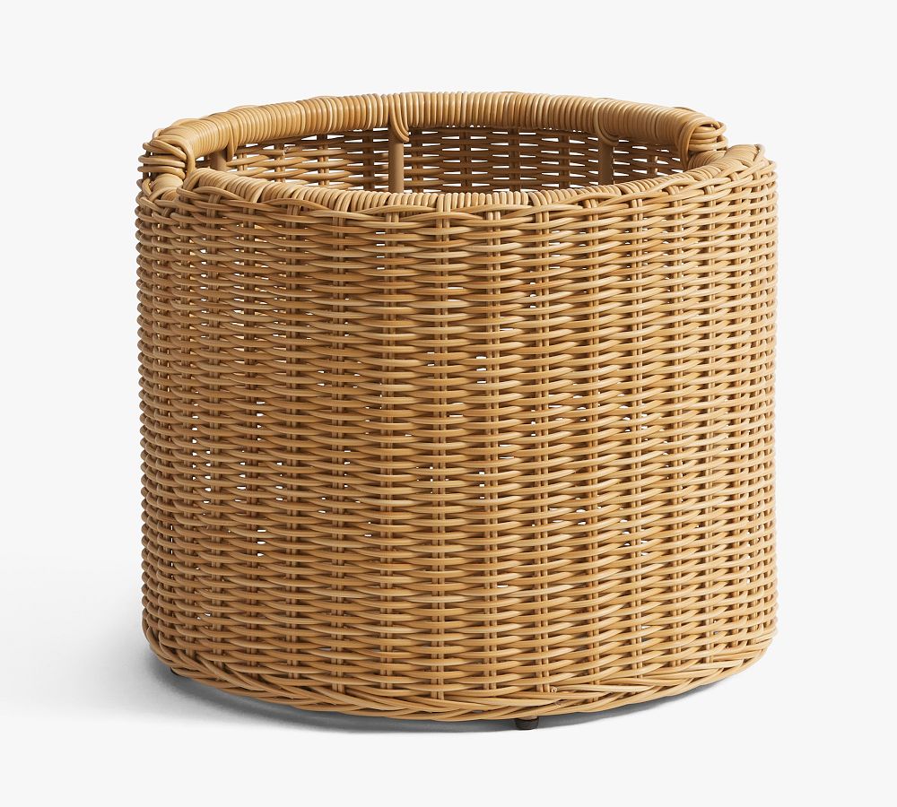 Westport Wicker Storage Outdoor Side Table | Pottery Barn