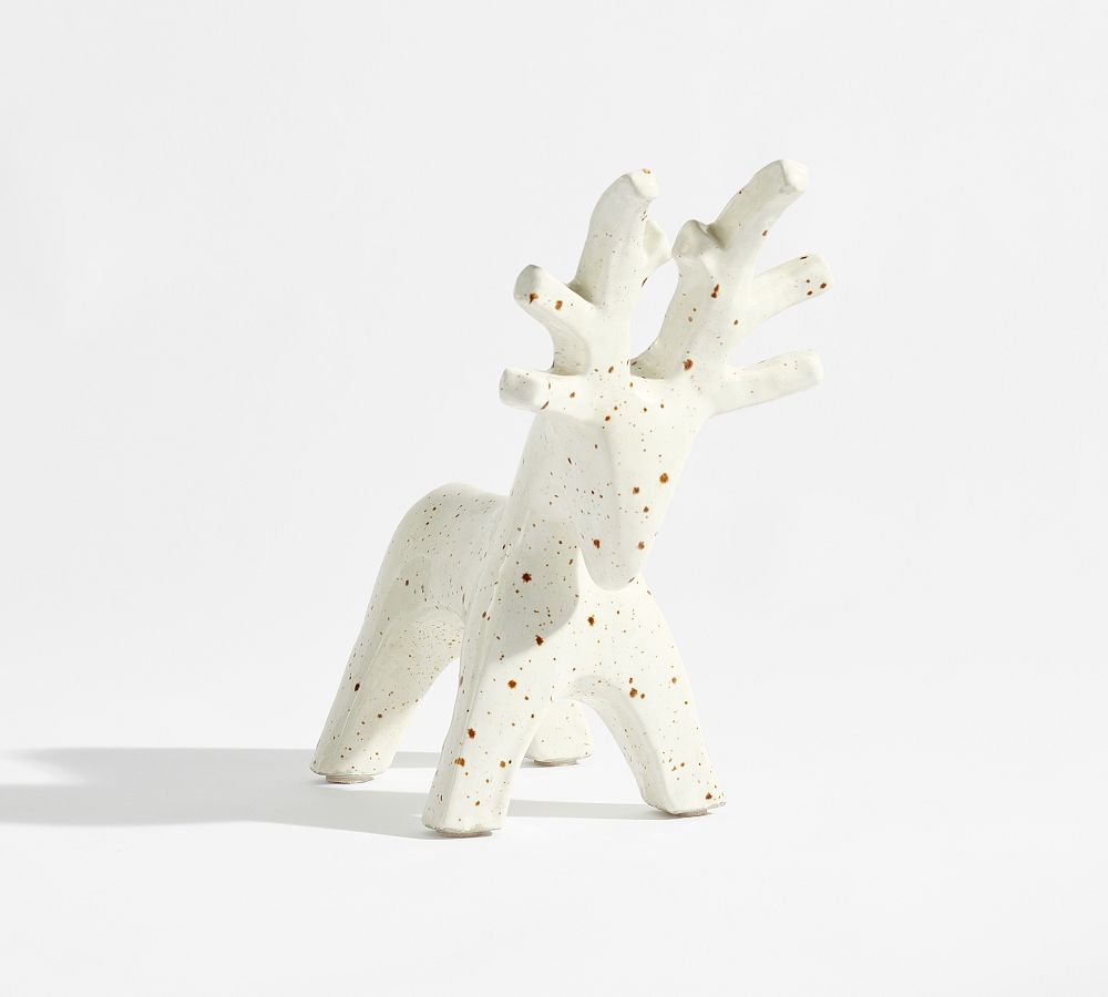 Handcrafted Artisan Terracotta Speckled Reindeer | Pottery Barn