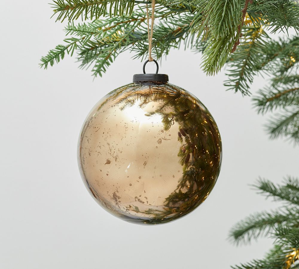Classic Copper Mercury Glass Globe Ornaments | Pottery Barn