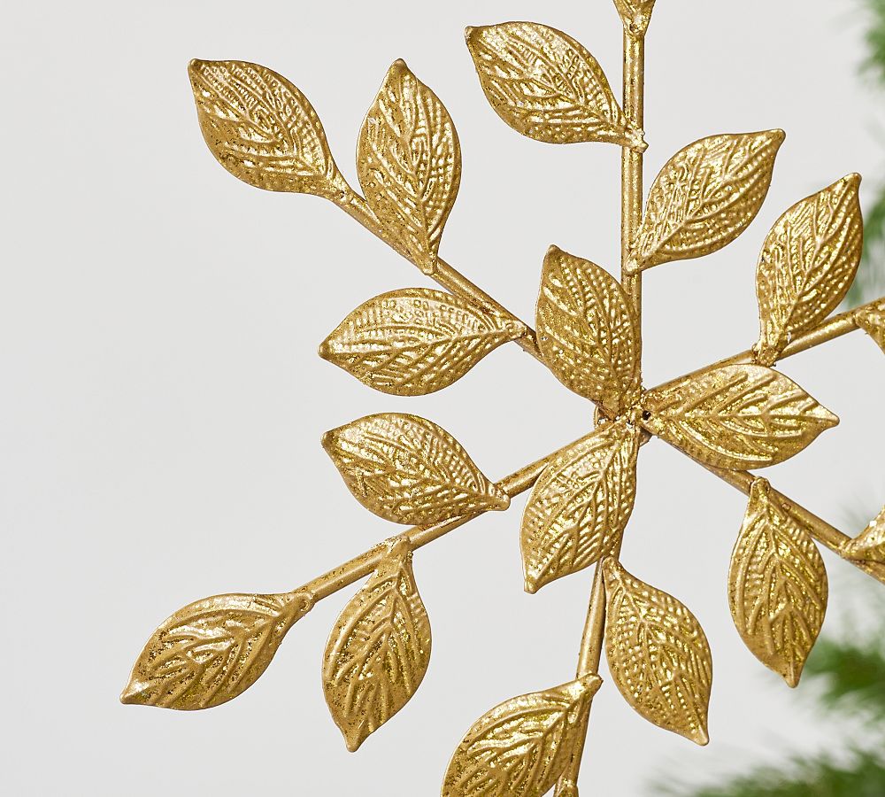 Gold Metal Snowflake Ornament | Pottery Barn