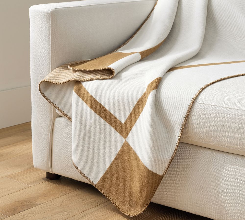 Personalized Windowpane Throw Blanket | Pottery Barn