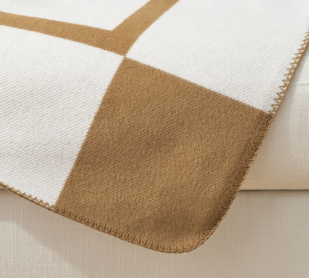 Personalized Windowpane Throw Blanket | Pottery Barn