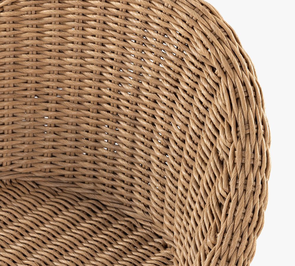 Encinitas Wicker Petite Outdoor Dining Chair | Pottery Barn