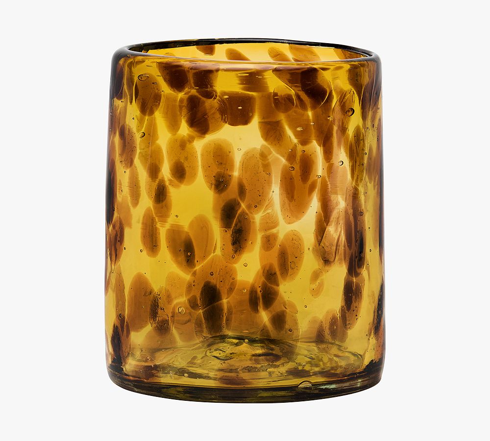 Tortoise Double Old Fashioned Glass Set | Pottery Barn