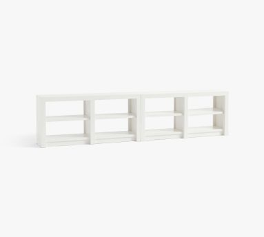 Dillon Long Low Console Bookcase | Pottery Barn