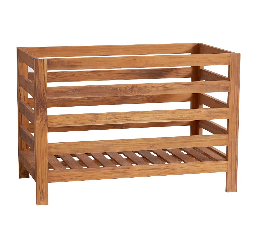 Teak Outdoor Storage Bin | Pottery Barn