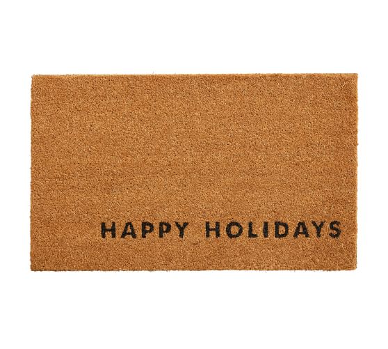 Happy Holidays Doormat | Pottery Barn