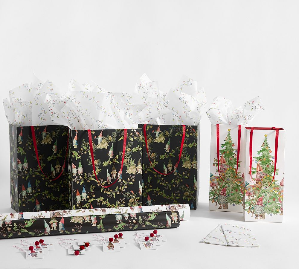 19-Piece Holiday Gift Wrapping Set - Forest Gnome | Pottery Barn