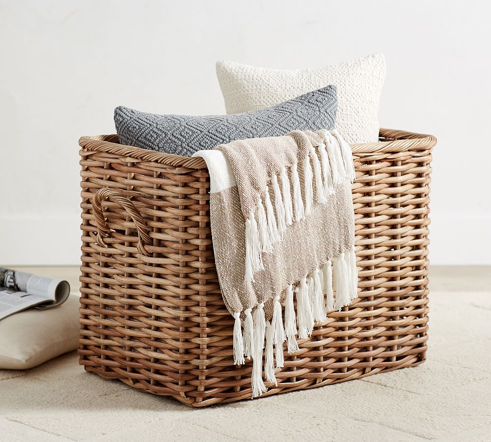Aubrey Woven Oversized Storage Basket | Pottery Barn