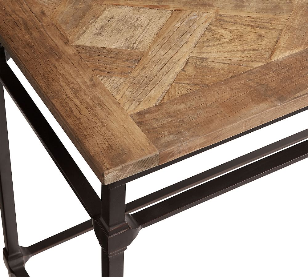 Parquet Reclaimed Wood Grand Console Table | Pottery Barn