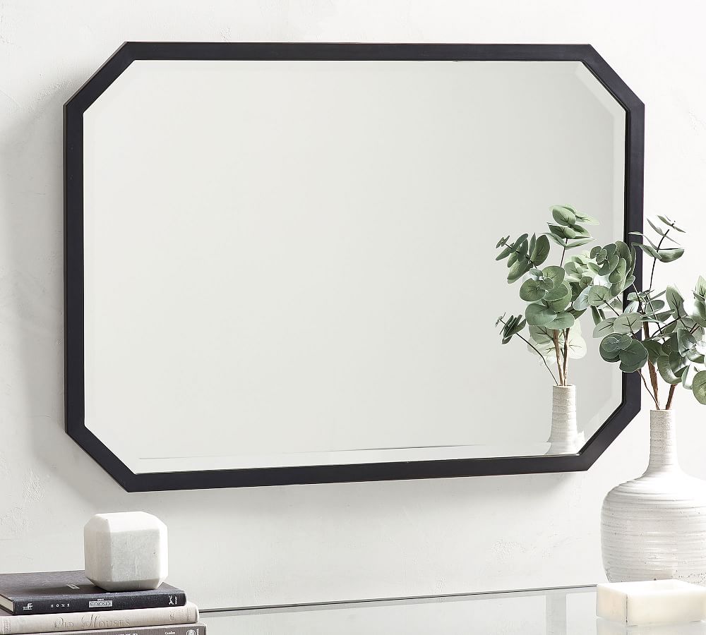 Boundary Bronze Frame Octagon Wall Mirror | Pottery Barn