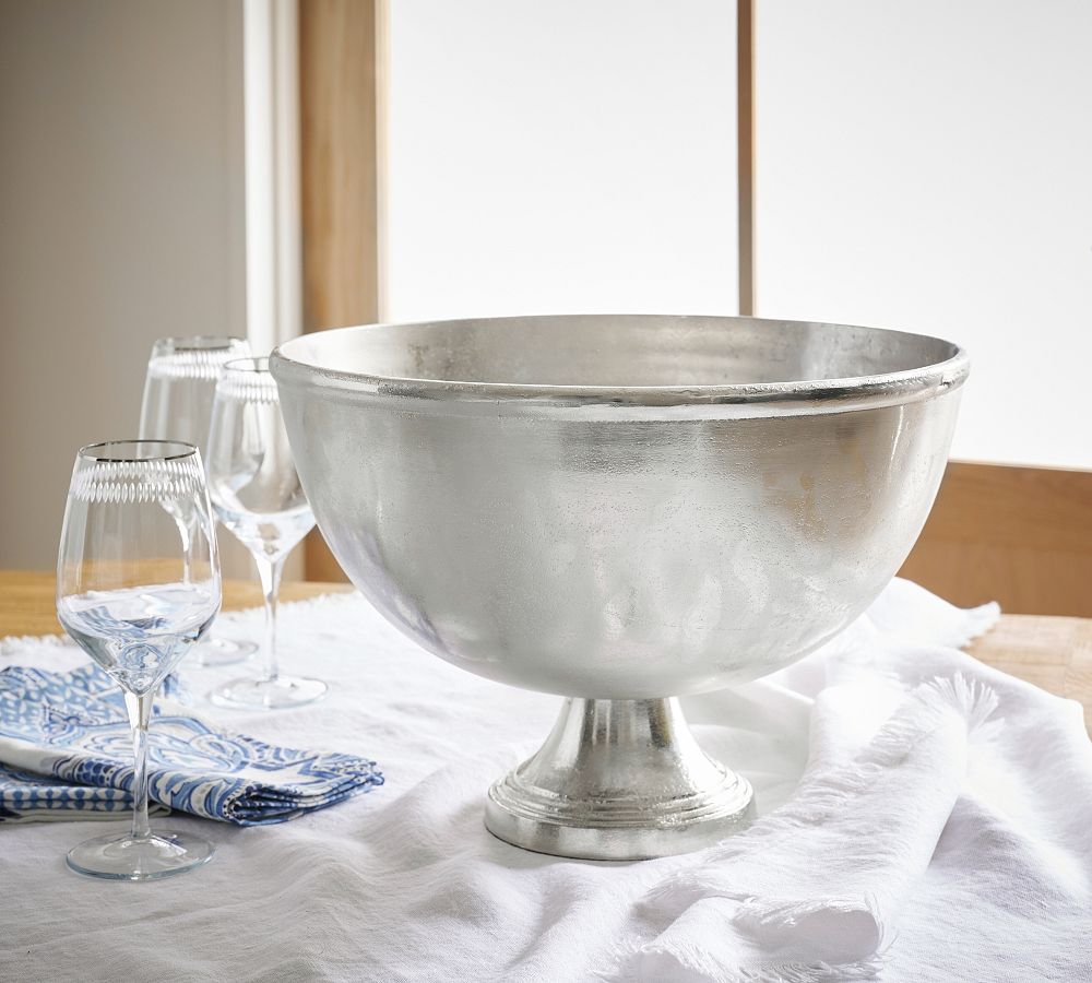 Rustic Metal Handcrafted Footed Champagne Bucket | Pottery Barn